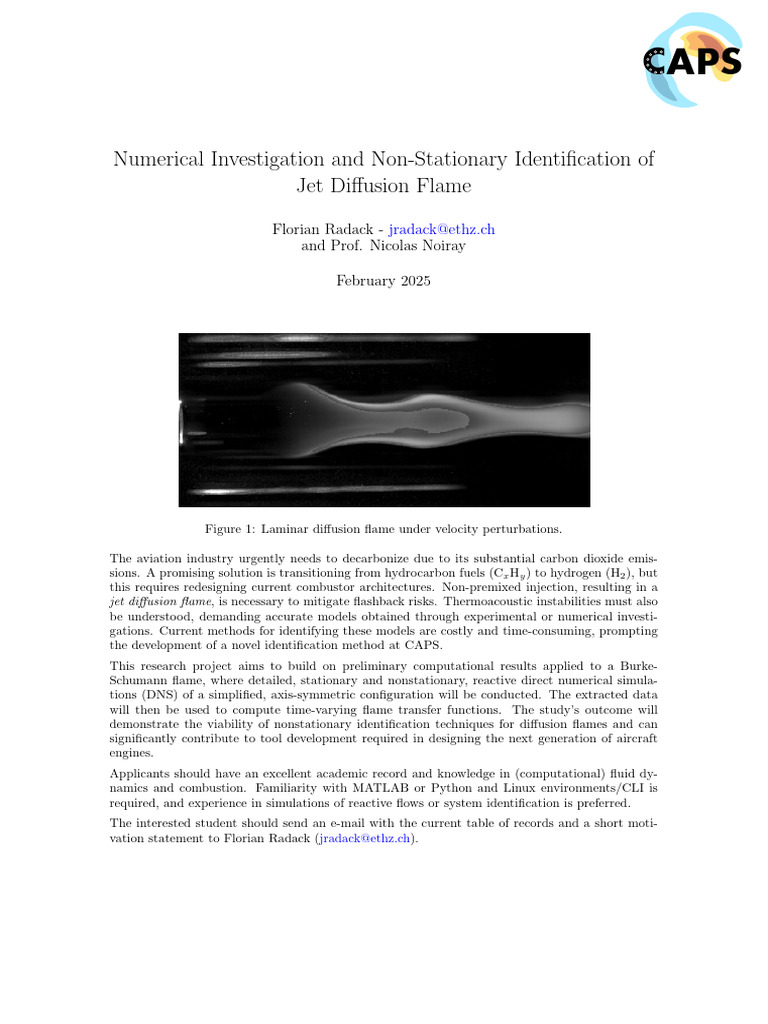Student Project Diffusion Flame | PDF