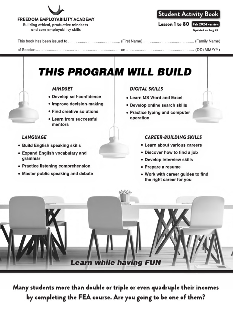 Student Activity Book Lesson 1 To 80 | PDF