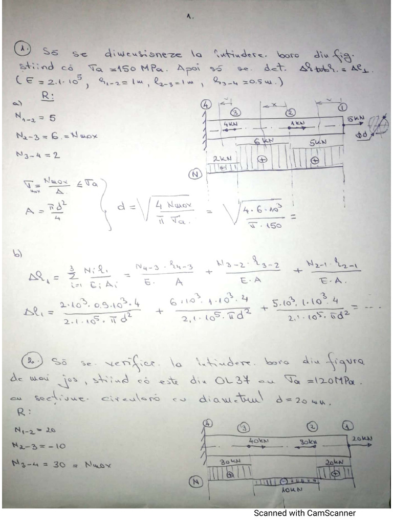 Seminar Întindere-Compresiune | PDF