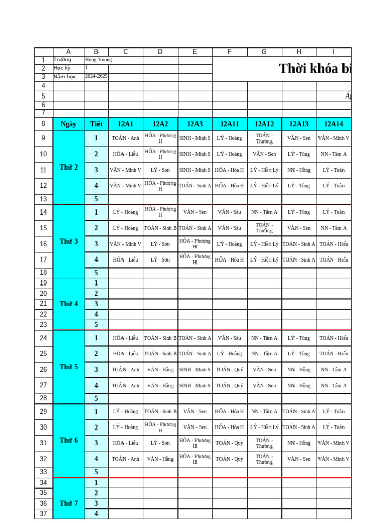 TB TKB Hk1 Tu21.10 Chieu | PDF