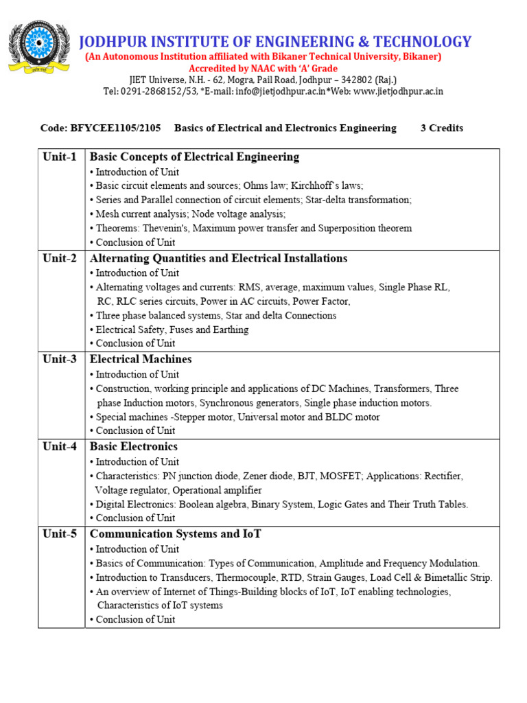 Electrical & Electronics Basics | PDF