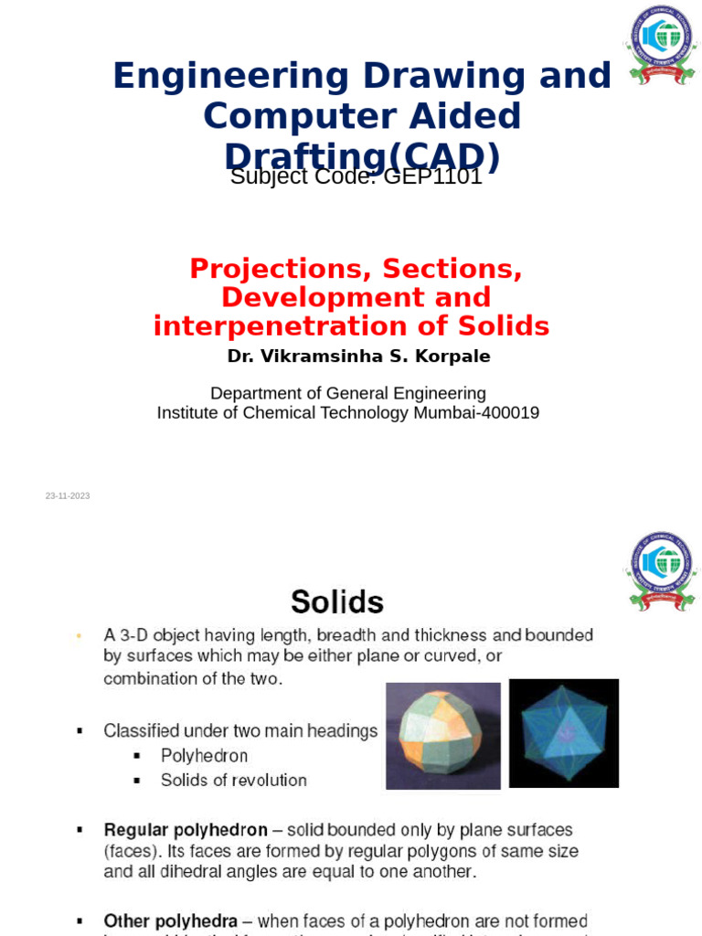 FYCE 2023 Projections Sections Development Interpenetration of Solids ...