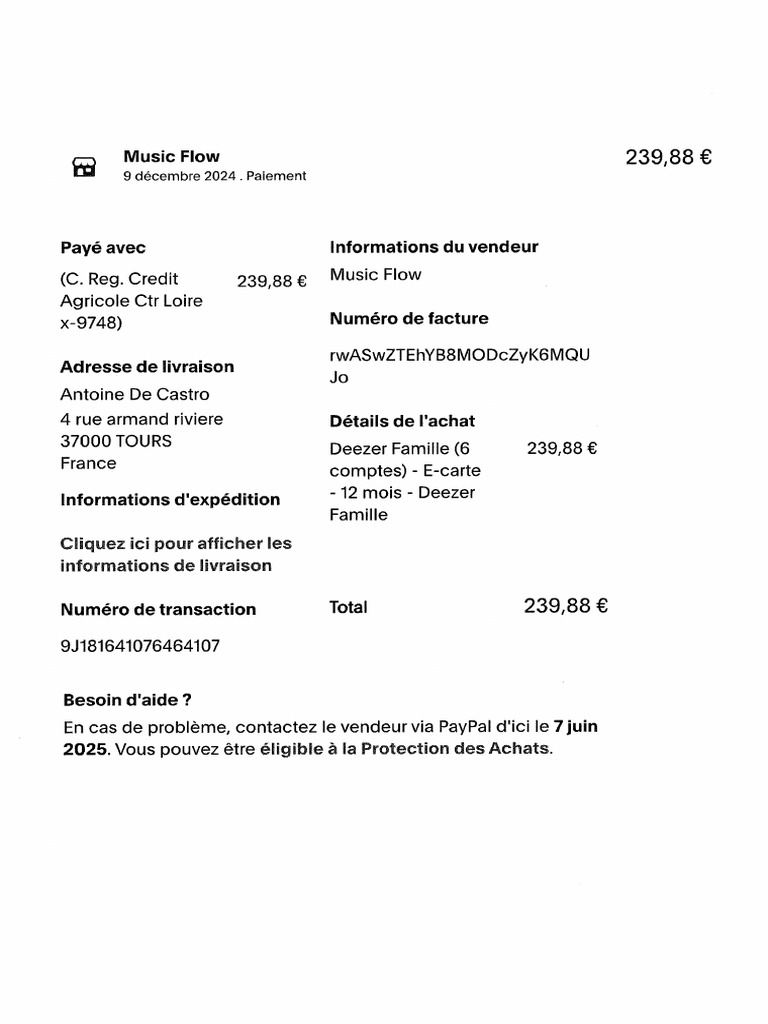 Facture Deez Er | PDF