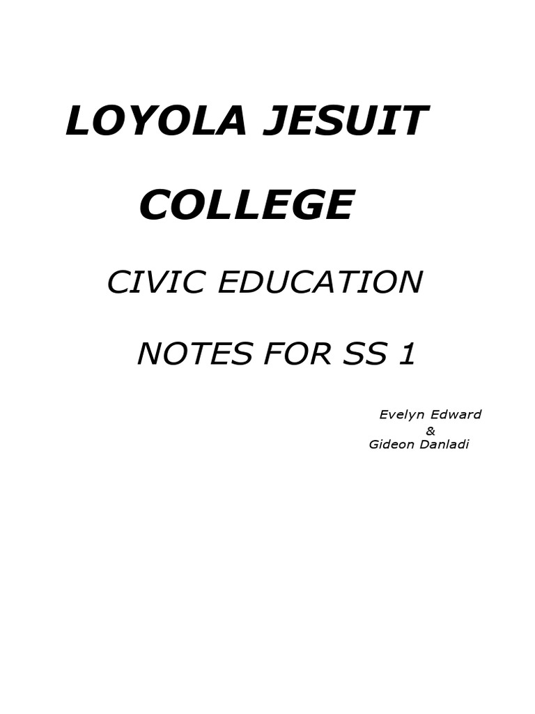 Ss1 Second Term Civic Education Note | PDF | Political Parties | Capitalism