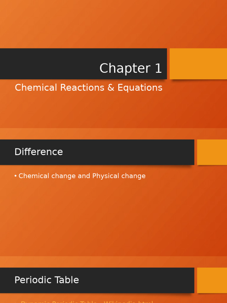 Sci Chapter 1 | PDF | Redox | Chemical Reactions