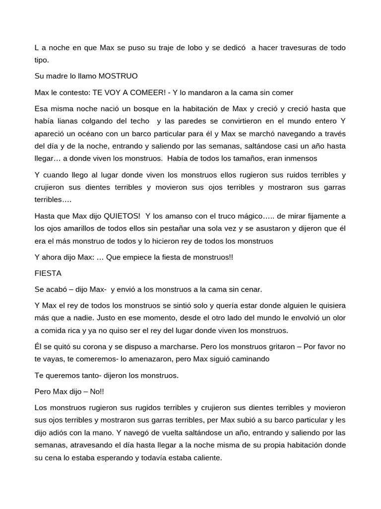 Donde Viven Los Monstruos | PDF