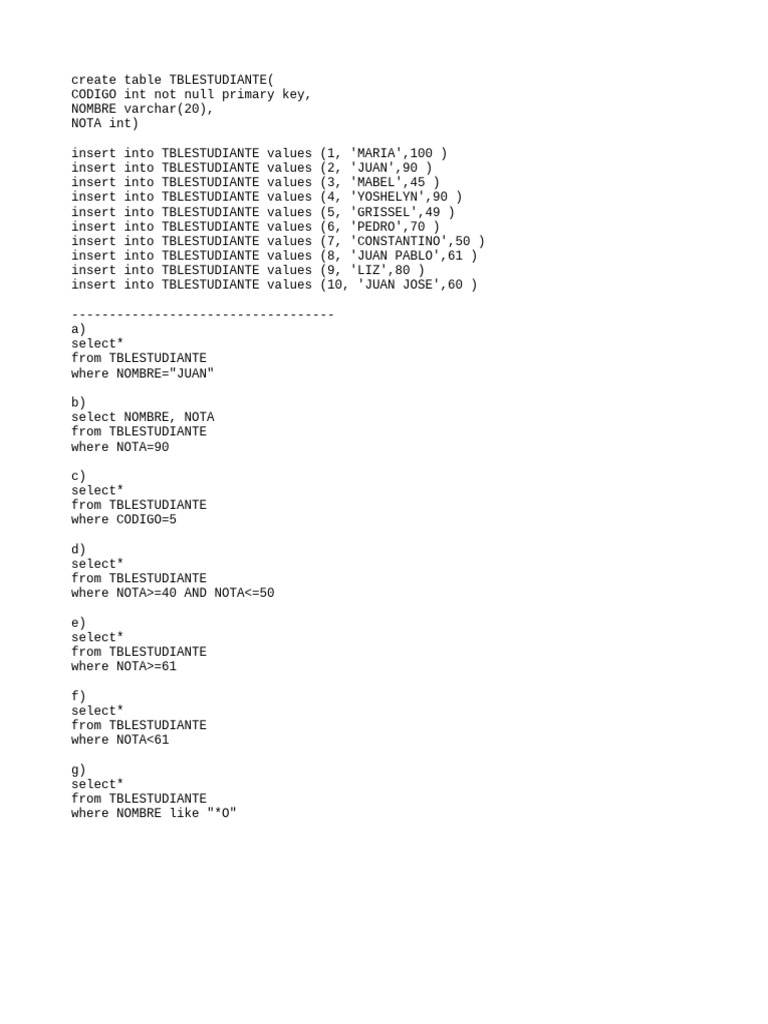 Modelo Base de Datos de Alumnado | PDF