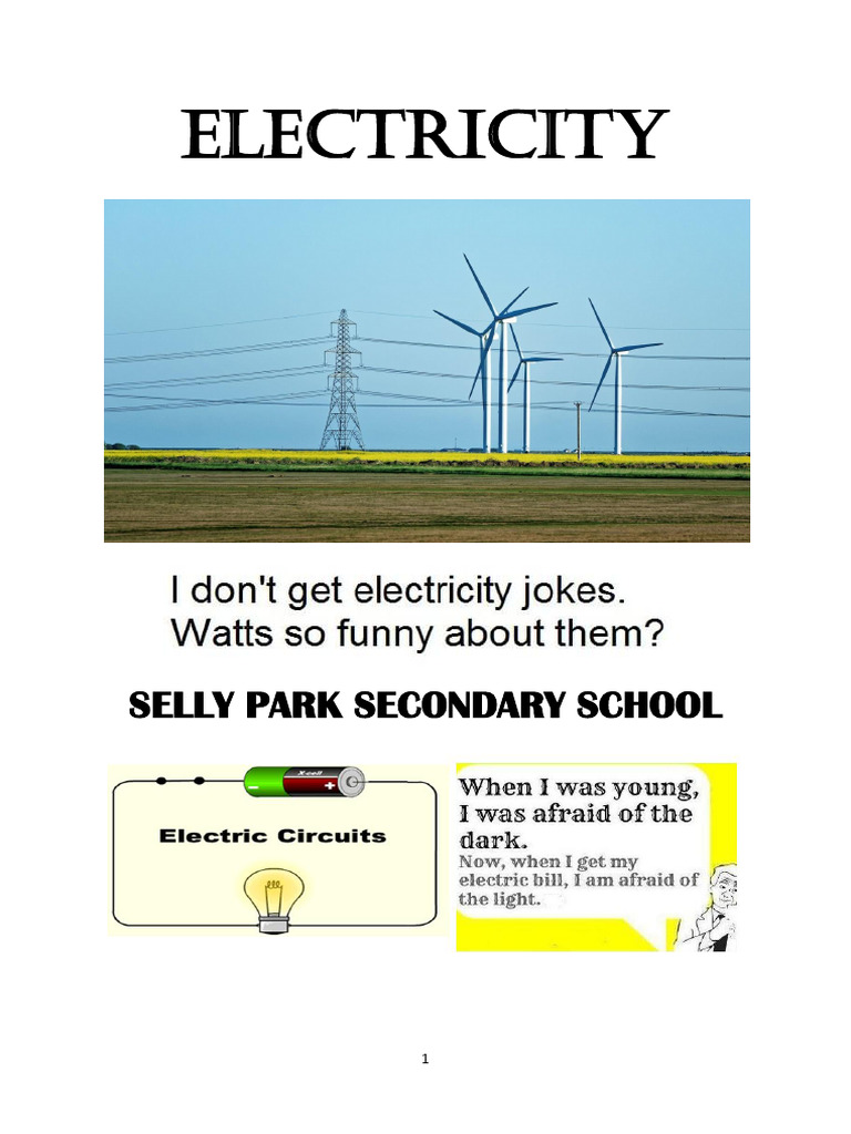 Electricity Notes Pdf Voltage Electrical Resistance And Conductance