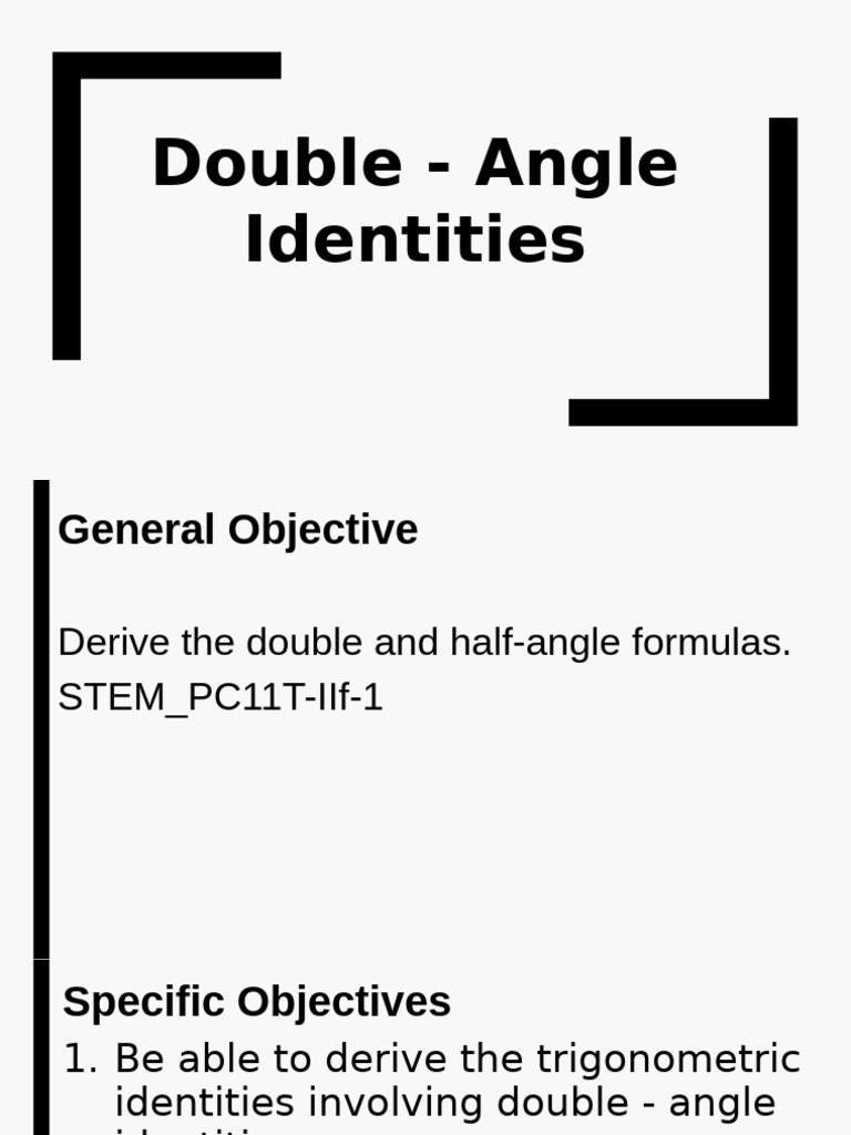 Double Angle | PDF
