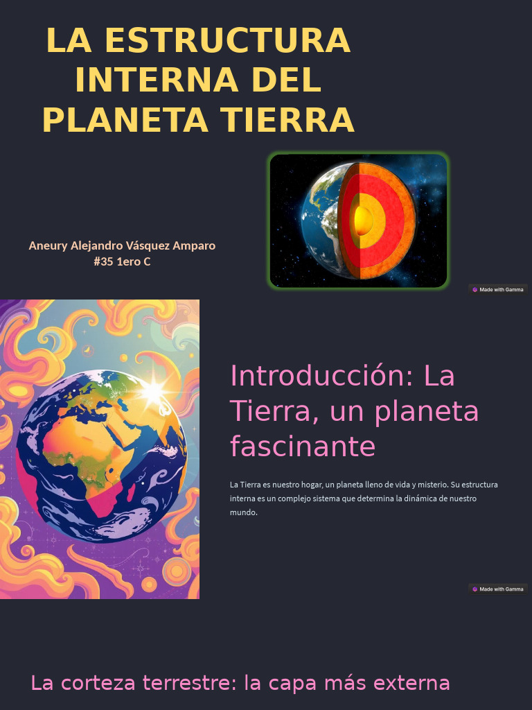 Estructura interna de la Tierra | PDF | Tierra | Corteza (Geología)