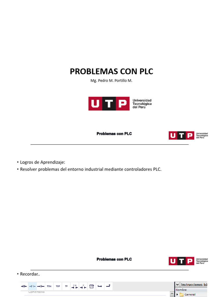 Problemas Con PLC - 2021 - Marzo - Sabado- (1) | PDF | Controlador lógico programable