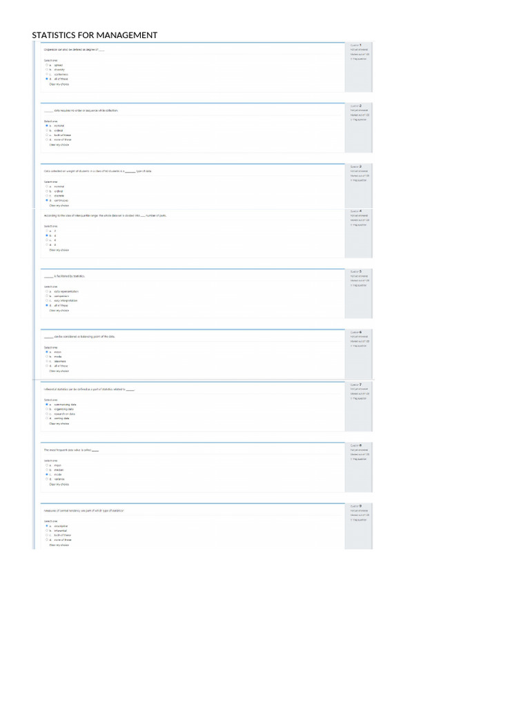 Statistics For Management Module 1 | PDF