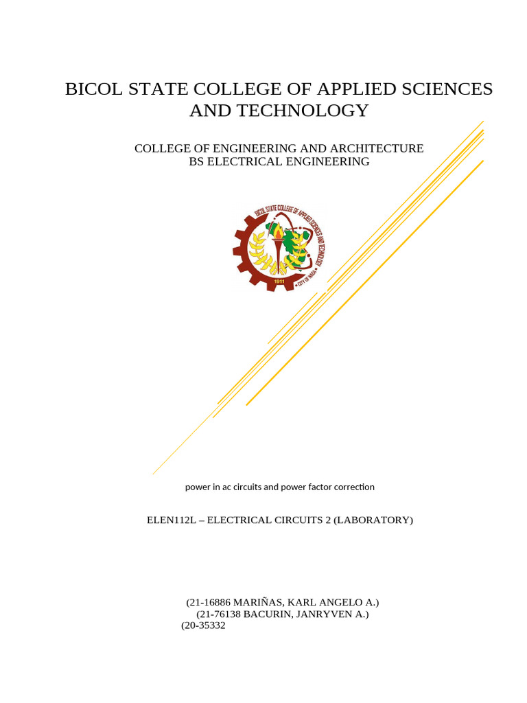 lab 2 | PDF | Ac Power | Electrical Network