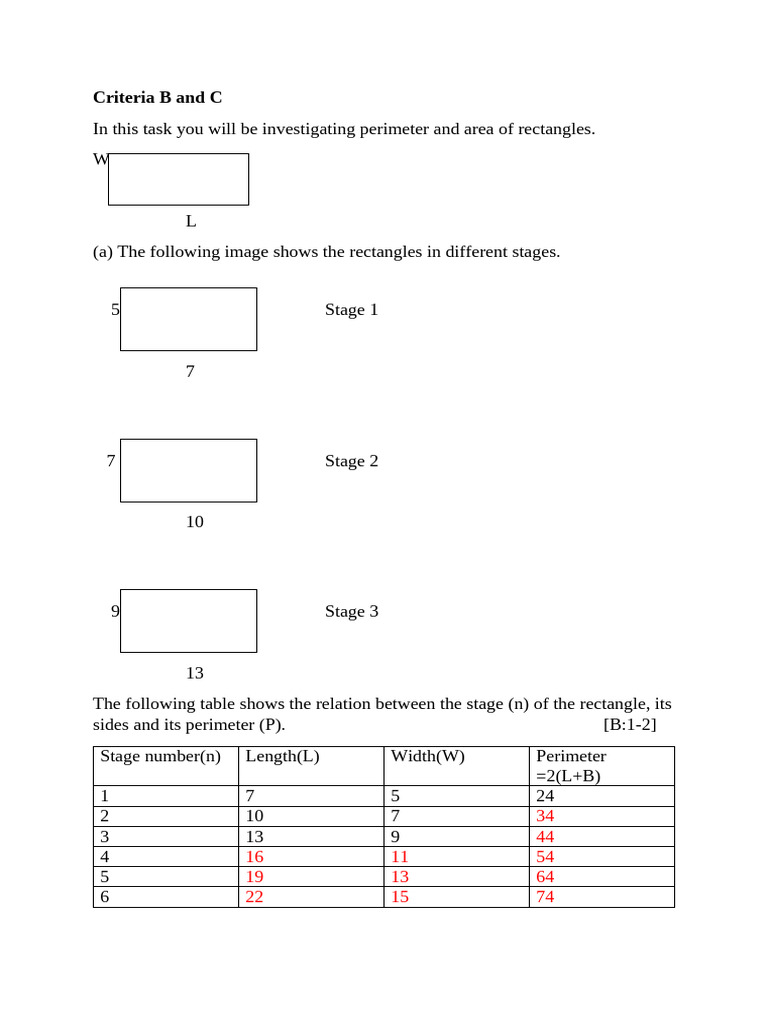 Criteria B Sample Worksheet - MS | PDF