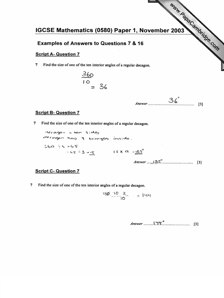 Examples of answers | PDF