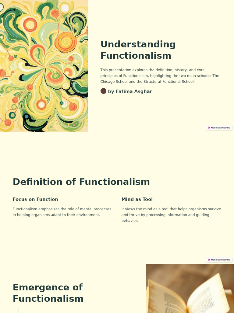 Understanding Functionalism | PDF | Psychology | Epistemology Of Science