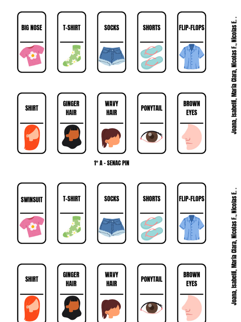DOMINÓ CLOTHES AND ADJECTIVES.pdf | PDF