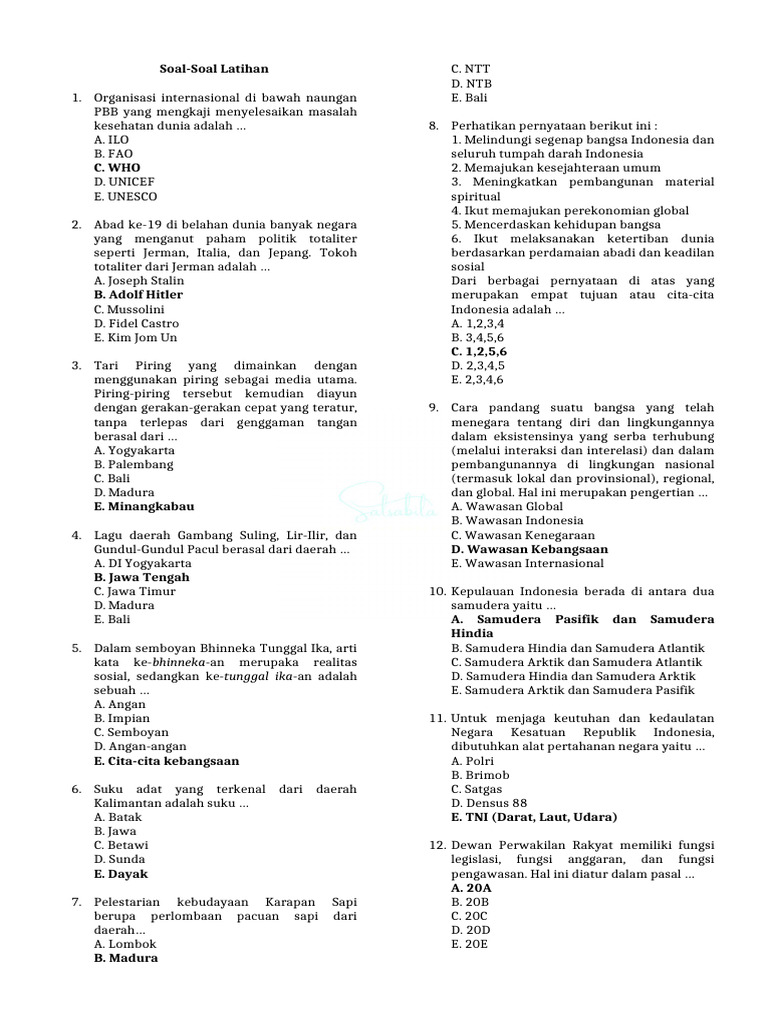 Soal Wasbang 2 | PDF