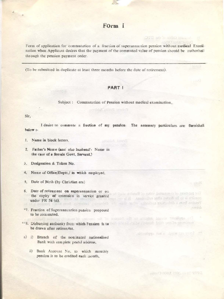 Pension Form | PDF | Social Institutions | Personal Finance