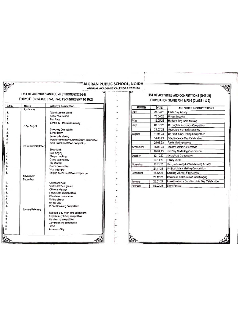 Annual Academic Calender | PDF