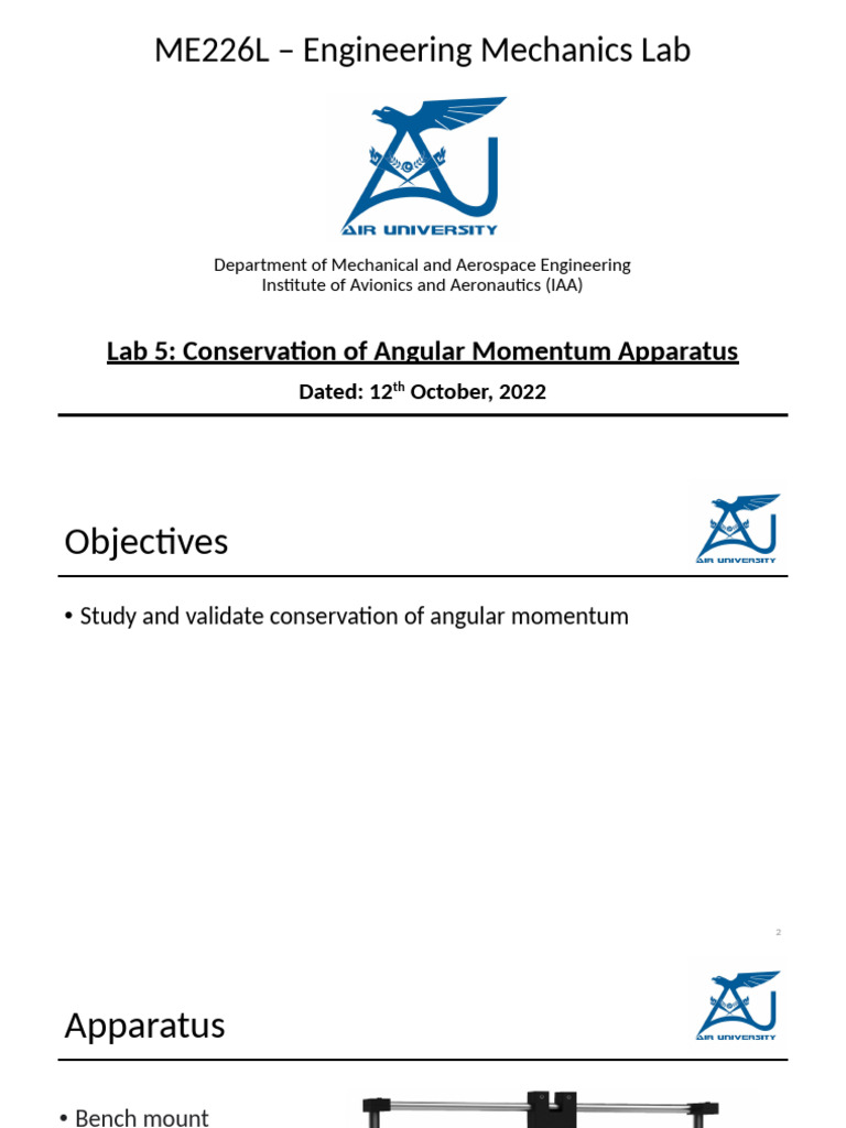 Angular Momentum Conservation Lab Guide | PDF | Angular Momentum ...