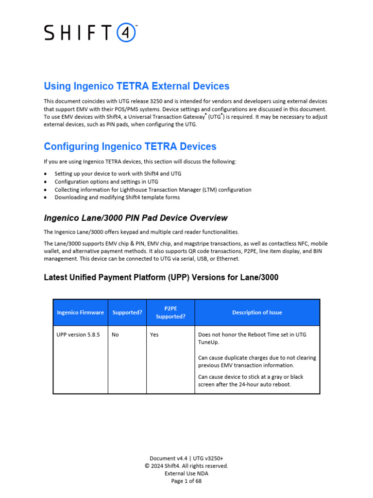 Using Ingenico Tetra External Devices | PDF | Emv | Bluetooth