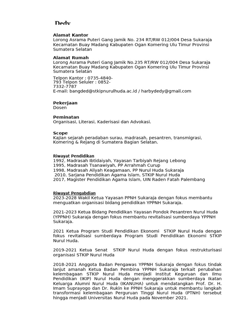 CV Dedy Mardiansyah OK | PDF