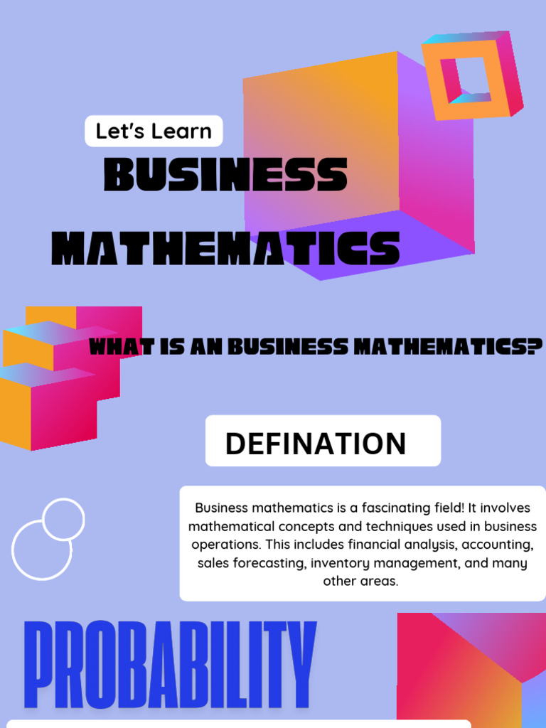 Business Mathematics | PDF | Discounted Cash Flow | Risk
