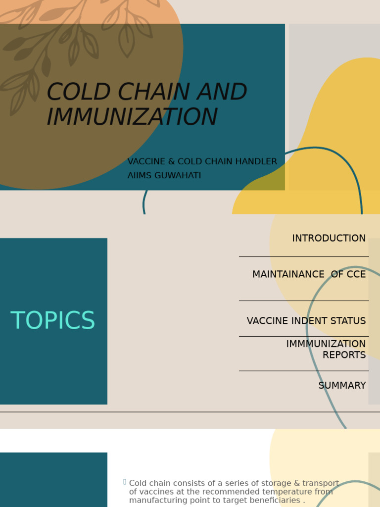 Cold Chain and Immunization | PDF | Drugs | Health Sciences