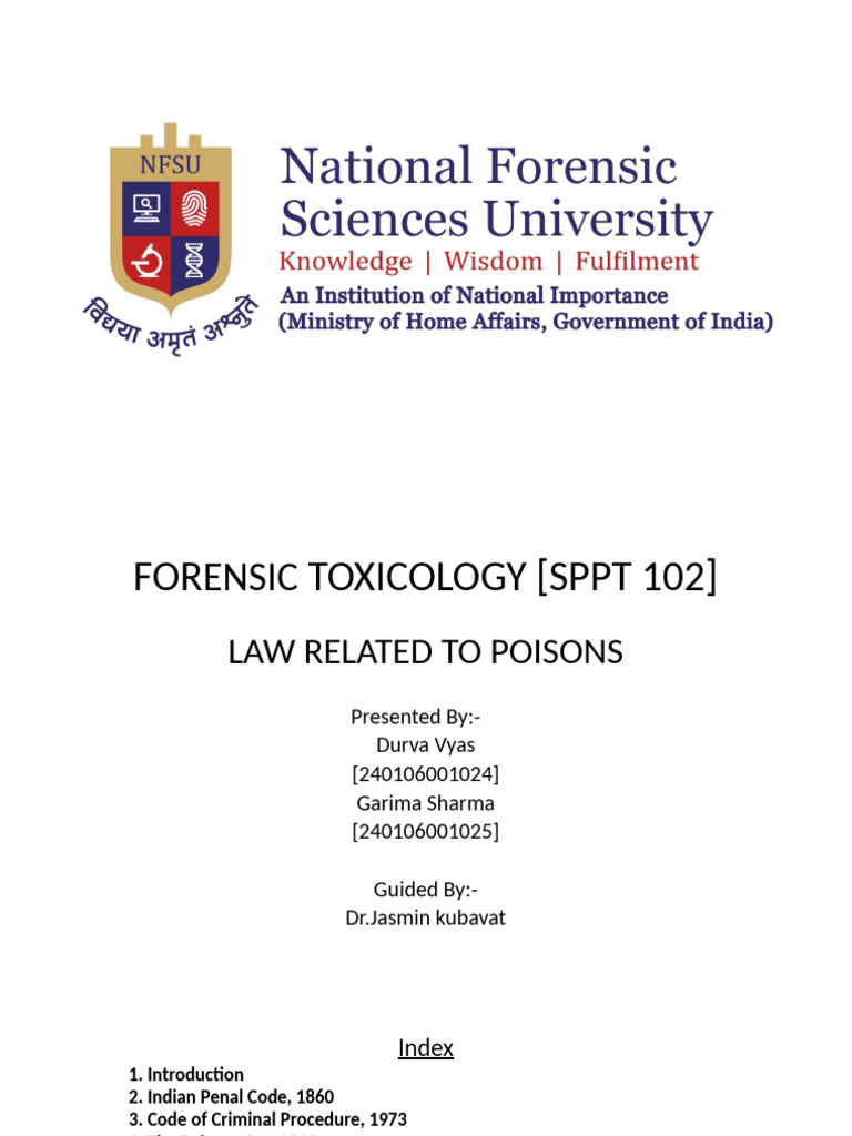 Forensic Toxicology and Poison Laws | PDF | Narcotic | Psychoactive Drugs