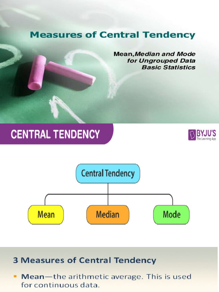 Lecture 5 Measures of Central Tendency | PDF | Mode (Statistics ...