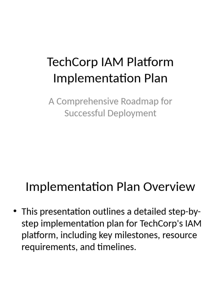 TechCorp IAM Implementation Plan | PDF