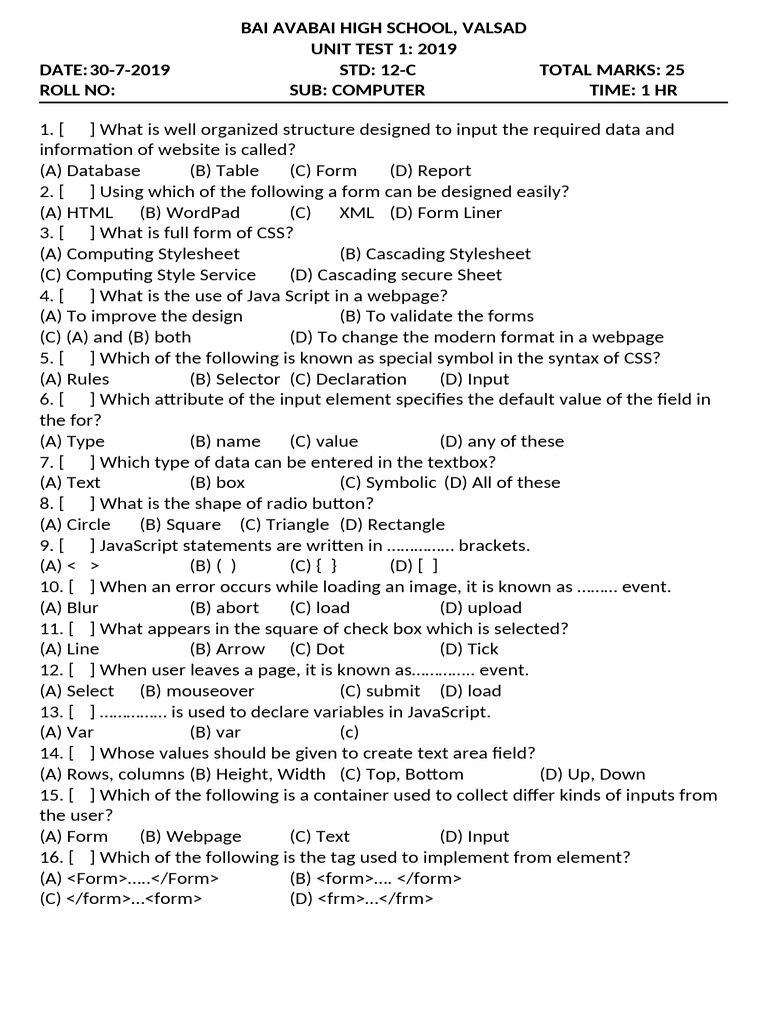 12 Sci English | PDF | Html | Java Script