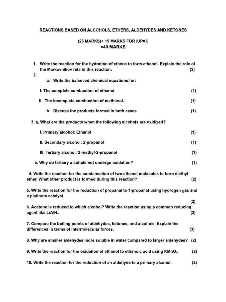 Chem Worksheet | PDF