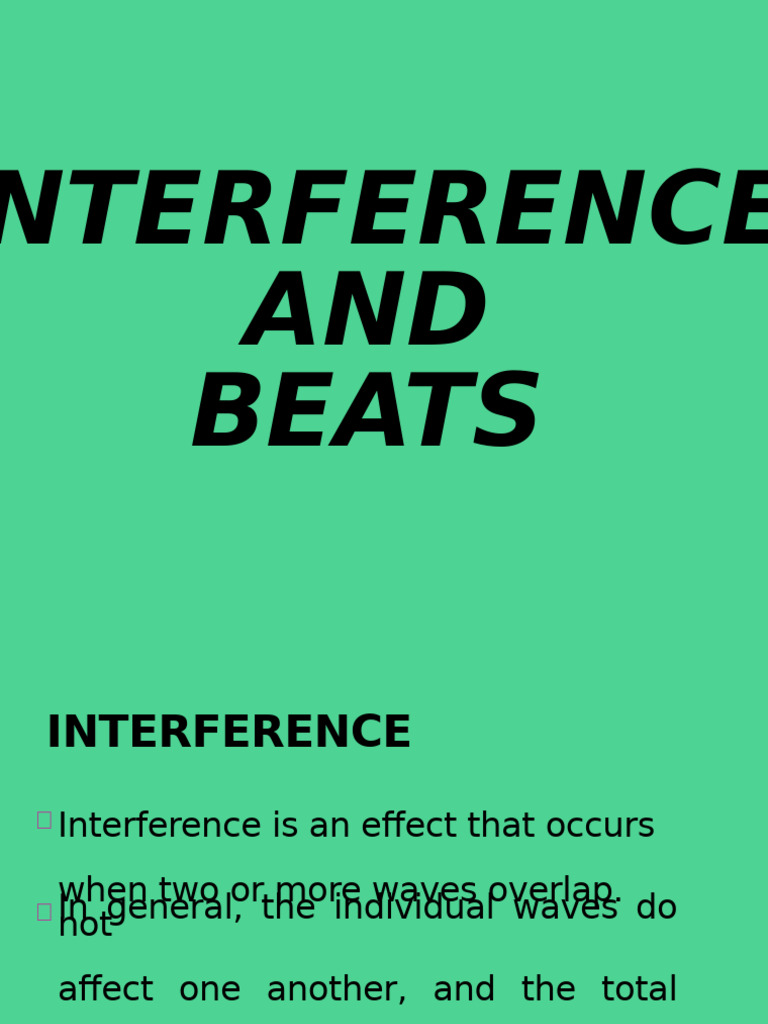Understanding Wave Interference and Beats | PDF | Waves | Mechanics