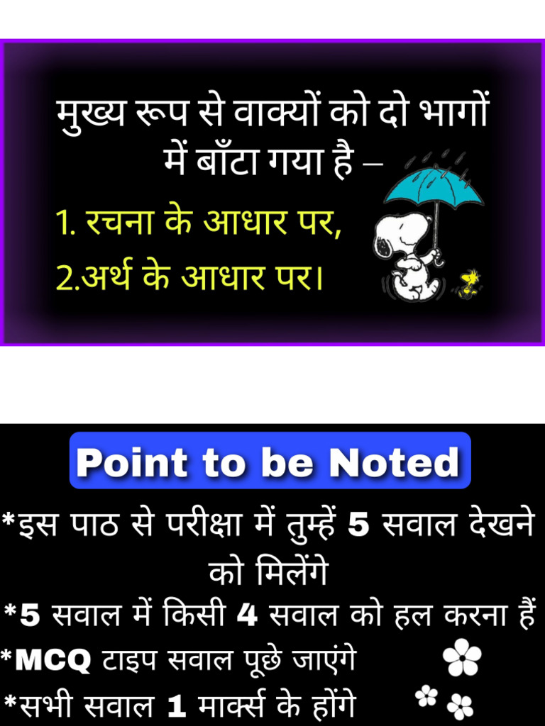 Rachna Ke Adhar Par Vakya Bhed | PDF