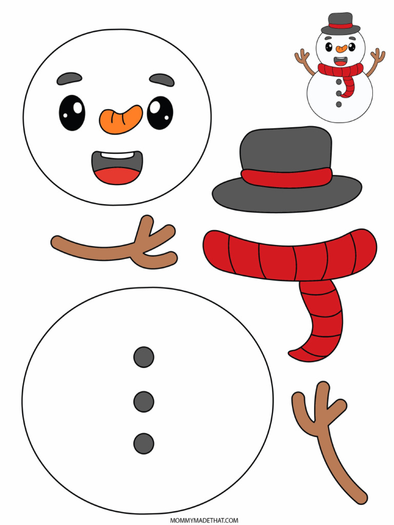 Printable Snowman Craft | PDF