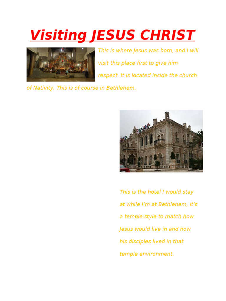 Visiting Jesus' Birthplace in Bethlehem | PDF