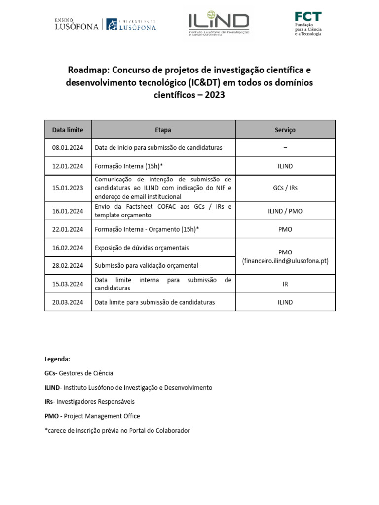 Roadmap_Concurso de Projetos em Todos os Domínios Científicos_FCT_2023 ...