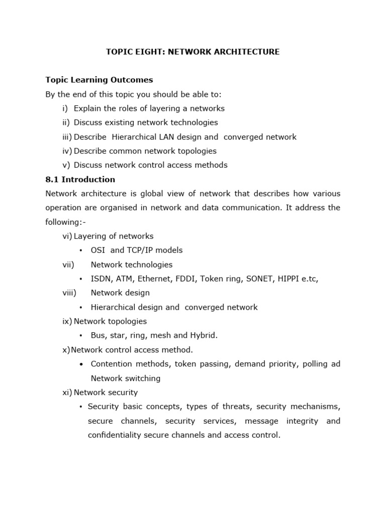 Network Architecture Overview | PDF | Computer Network | Ethernet