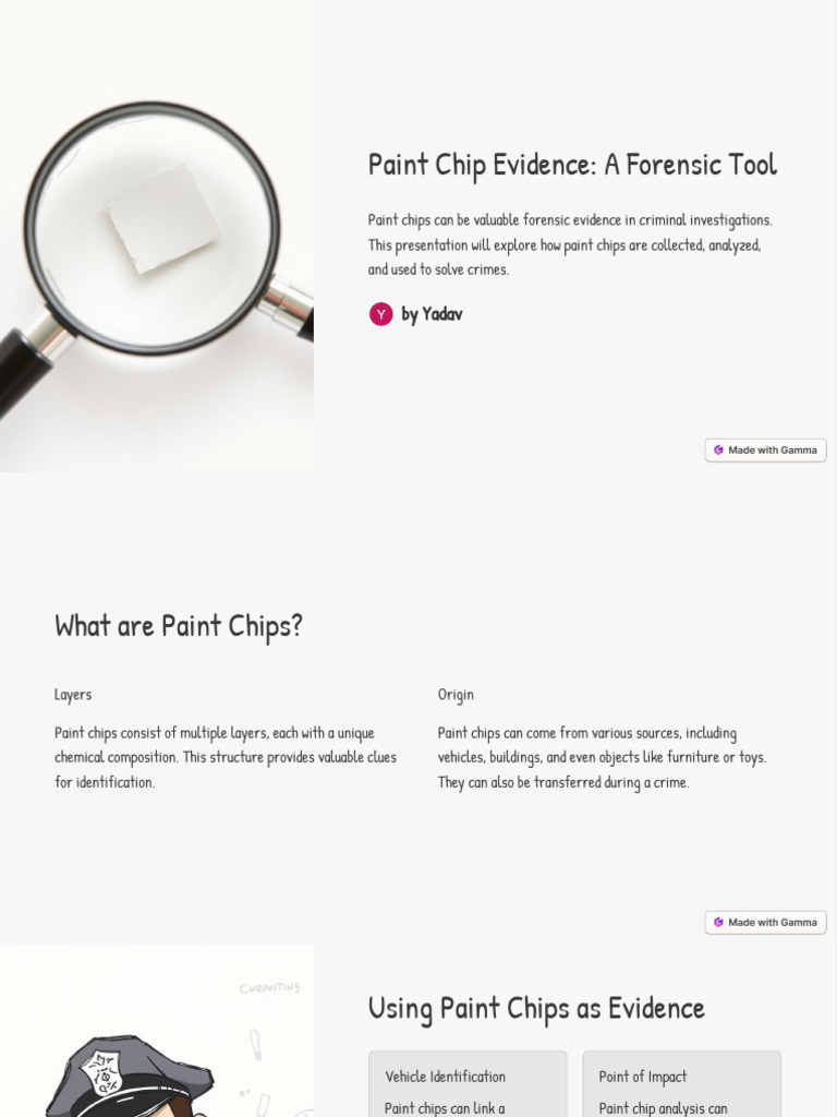 Paint Chip Evidence A Forensic Tool | PDF | Forensic Science ...