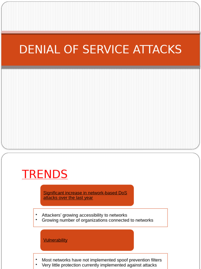 Denial of Service Attacks | PDF | Denial Of Service Attack | Internet ...