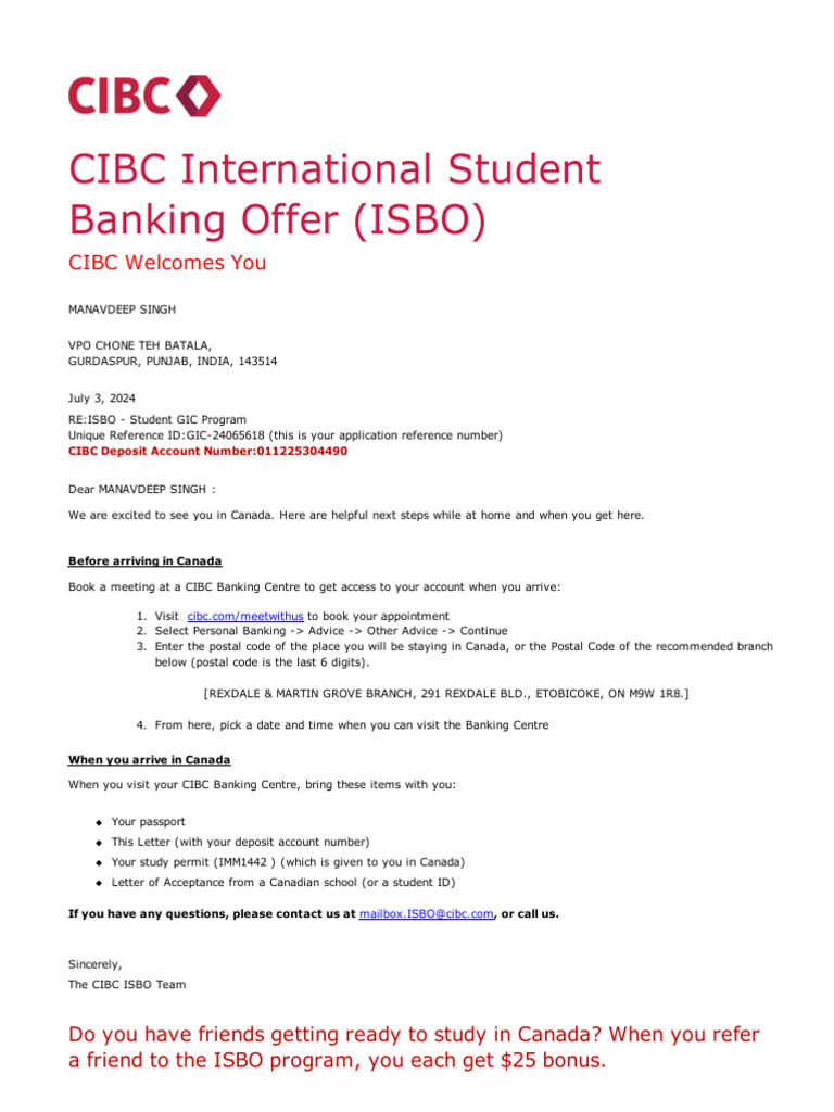 CIBC International Student Banking Guide | PDF | Banks | Credit Card