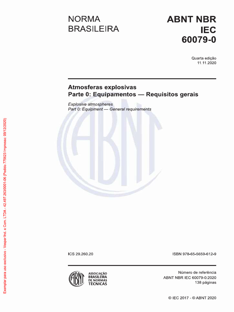 Abnt NBR Iec 60079-0-2020 | PDF