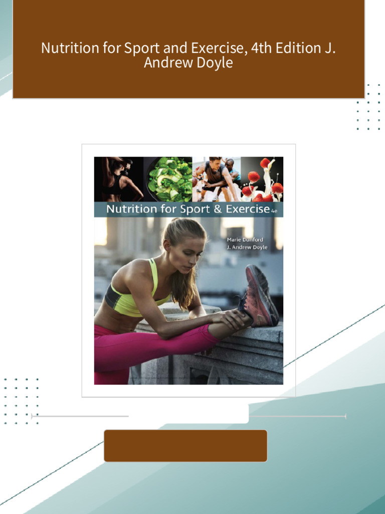 Nutrition for Sport and Exercise, 4th Edition J. Andrew Doyle all ...