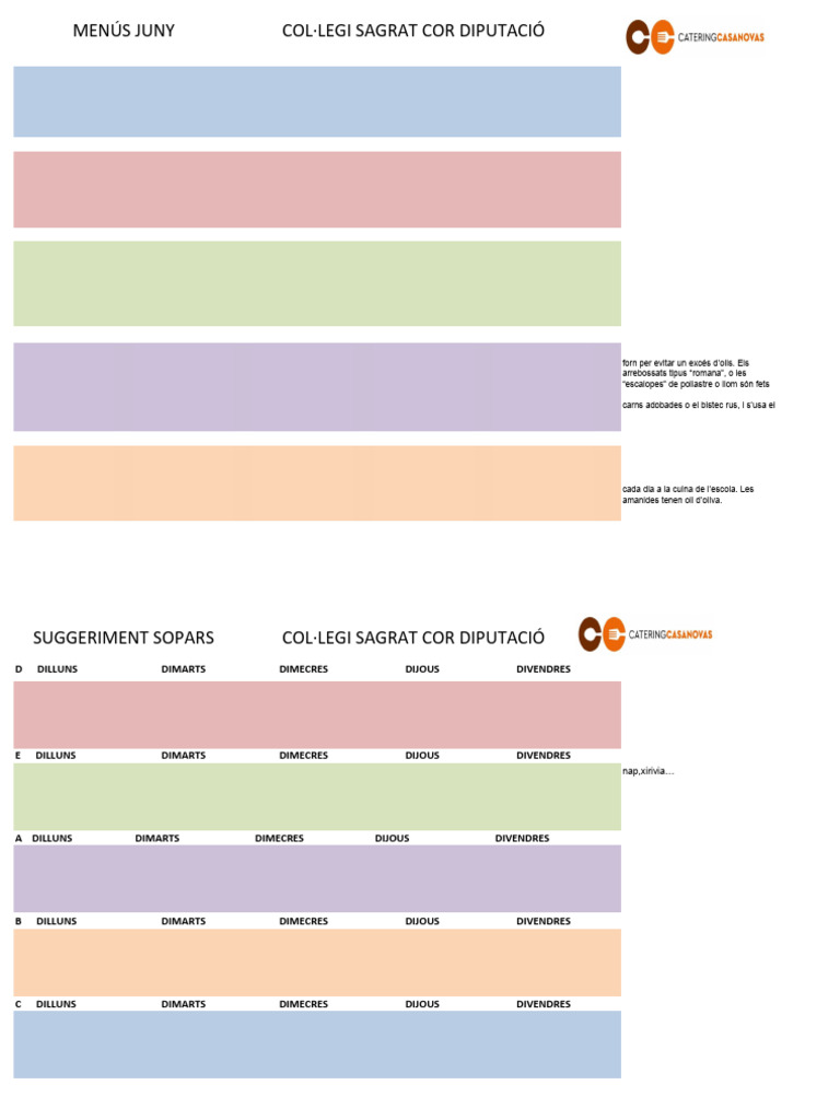 2406 MENUS SAGRAT COR Juny | PDF