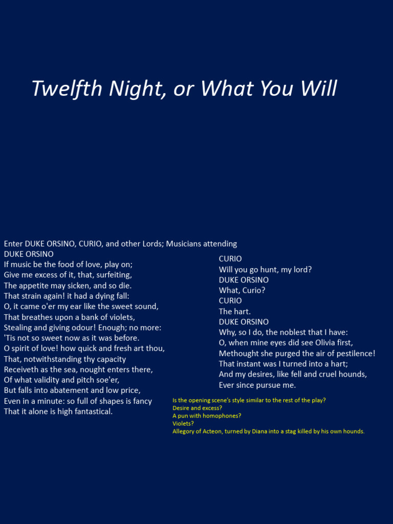 Twelfth Night Passages | PDF | Twelfth Night