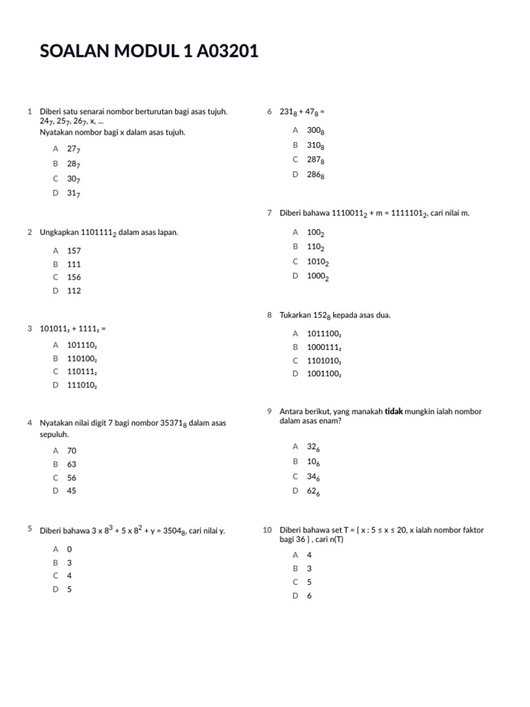 Soalan Modul 2 A03201 - Plickers | PDF