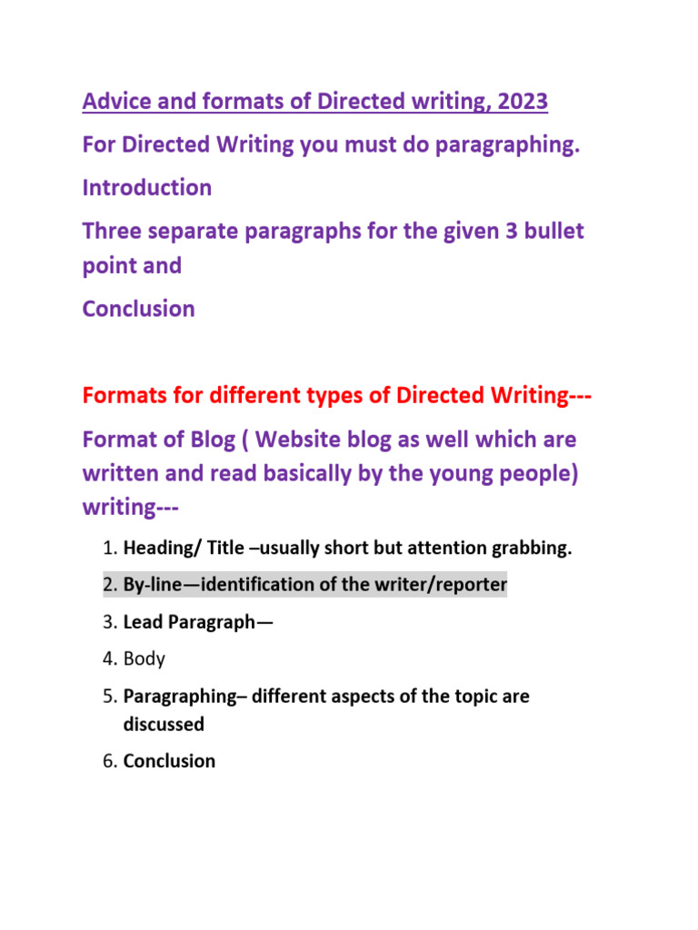 Formats of Dif Types of - Writing | PDF | Ellipsis | Human Communication