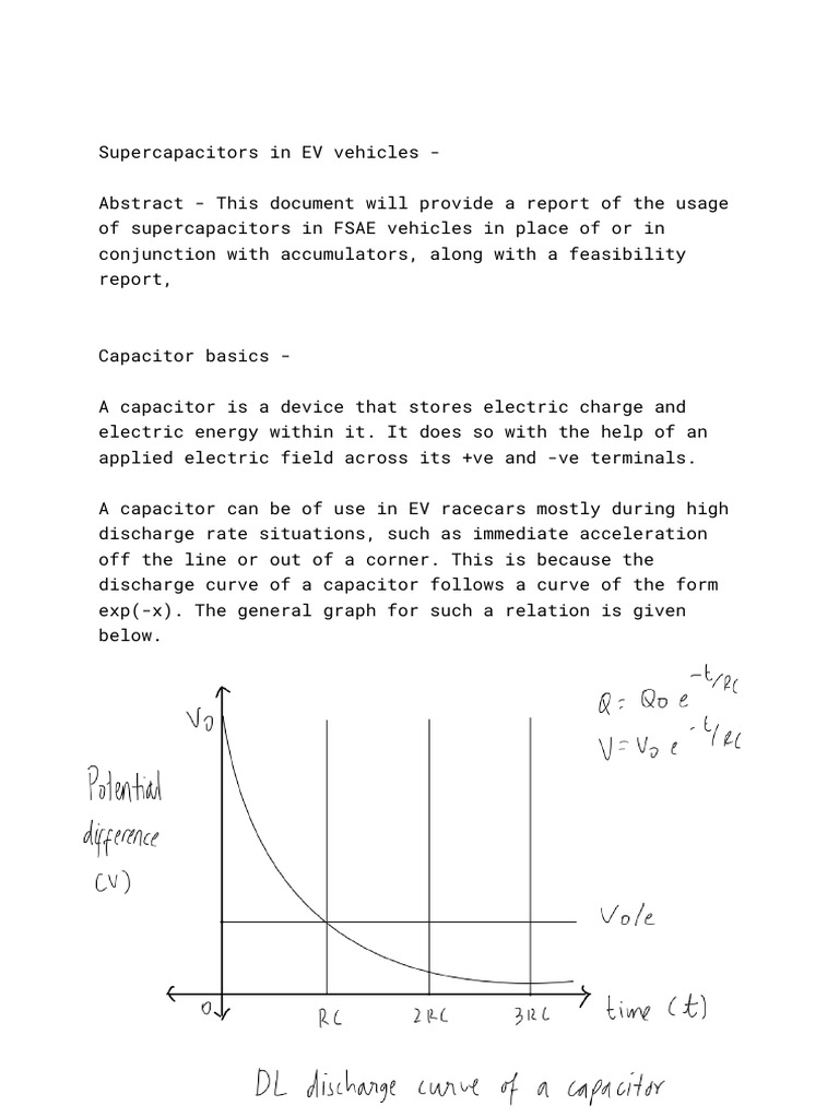 Supercapacitors in EV Vehicles PDF | PDF | Capacitor | Physical Quantities